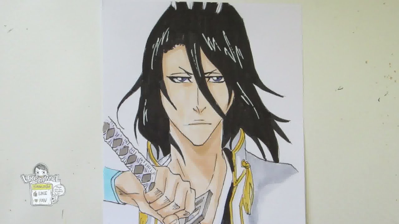 How to draw Kuchiki Byakuya 朽木 白哉 - YouTube