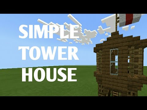 How to build a simple tower house in minecraft - YouTube