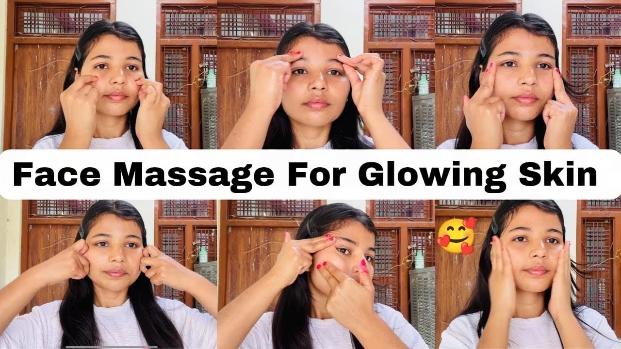 Face Massage For Glowing Skin | Face Massage For Slimming!! - YouTube
