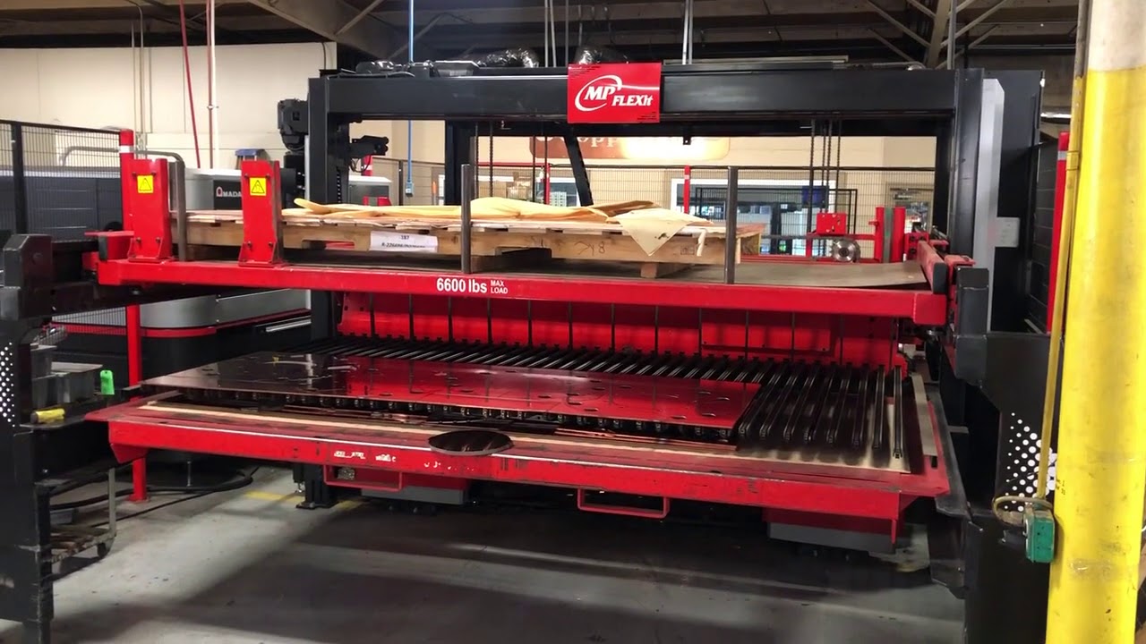 Amada FOL-3015AJ Fiber Laser MP-Flex - YouTube