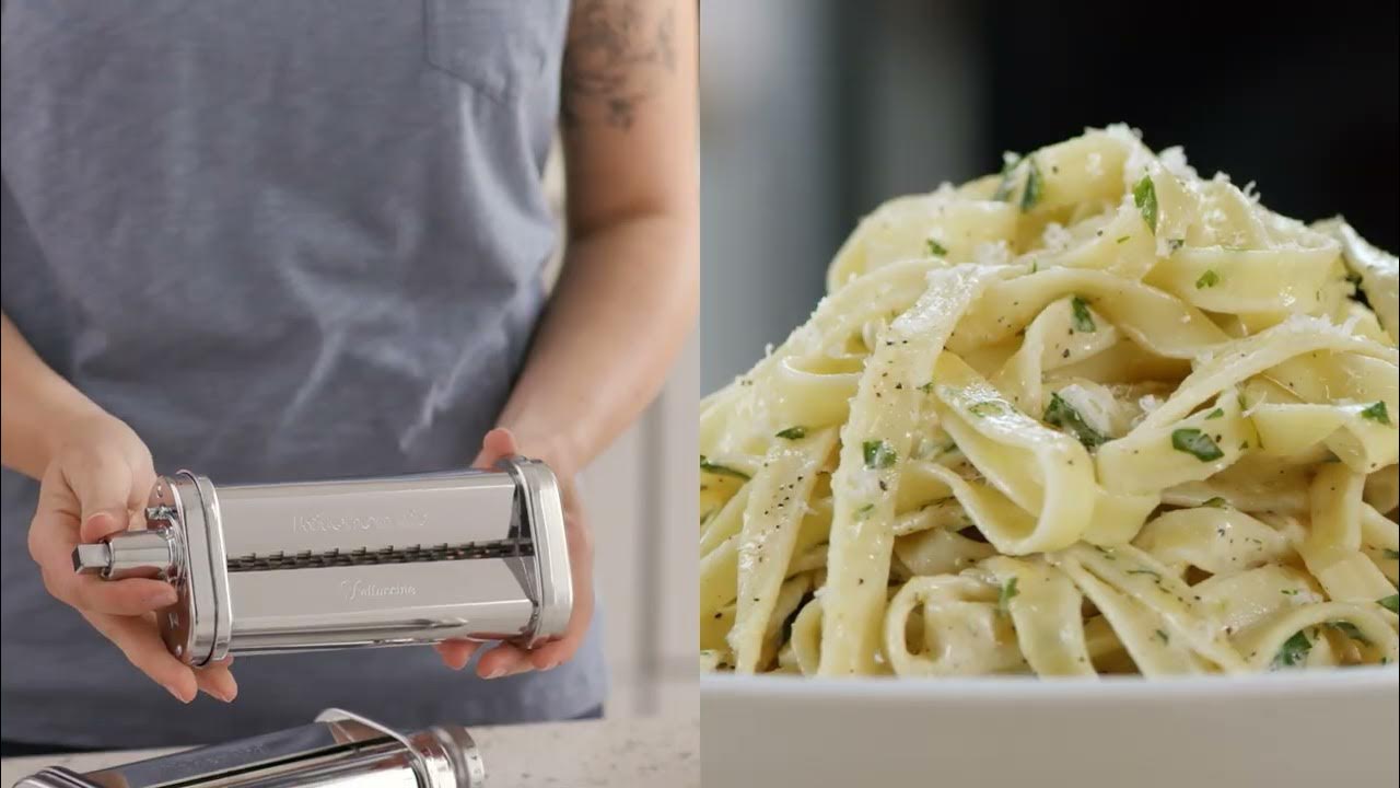 KitchenAid pastaroller en -snijderaccessoire | Wat kun je ermee doen? - YouTube