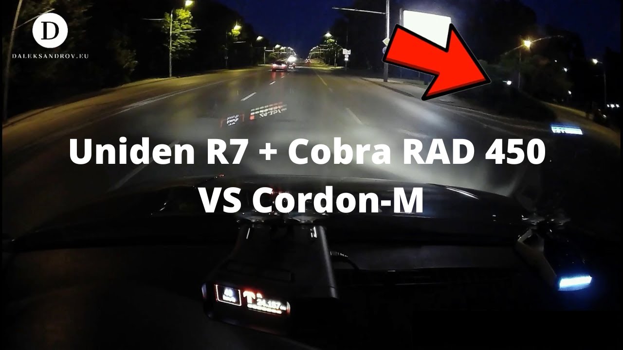 Uniden R7 + Cobra RAD 450 VS Cordon-M - YouTube