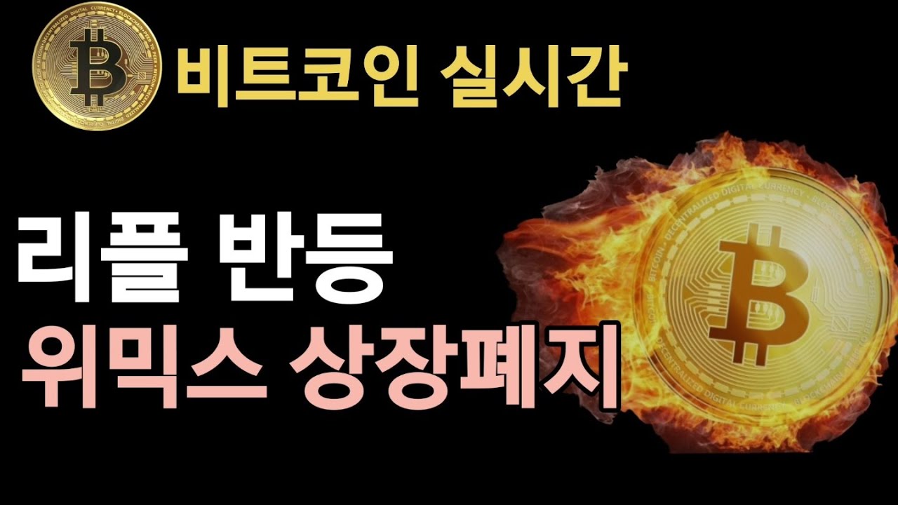 비트코인실시간 위믹스 상장폐지 11시 기자회견 리플 반등 비트코인 위믹스 리플 솔라나 이더리움 도지코인