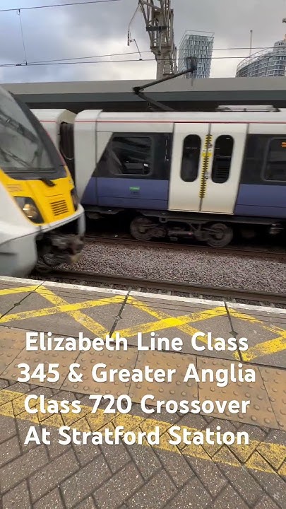 Elizabeth Line Class 345 & Greater Anglia Class 720 Crossover At Stratford Station - YouTube