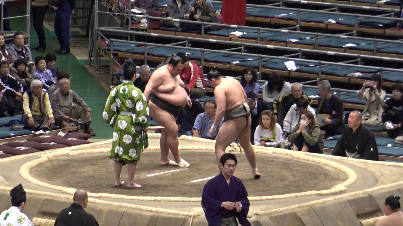 朝日龍-豊ノ島/2018.3.16(10)/asahiryu-toyonoshima/day6 #sumo - YouTube