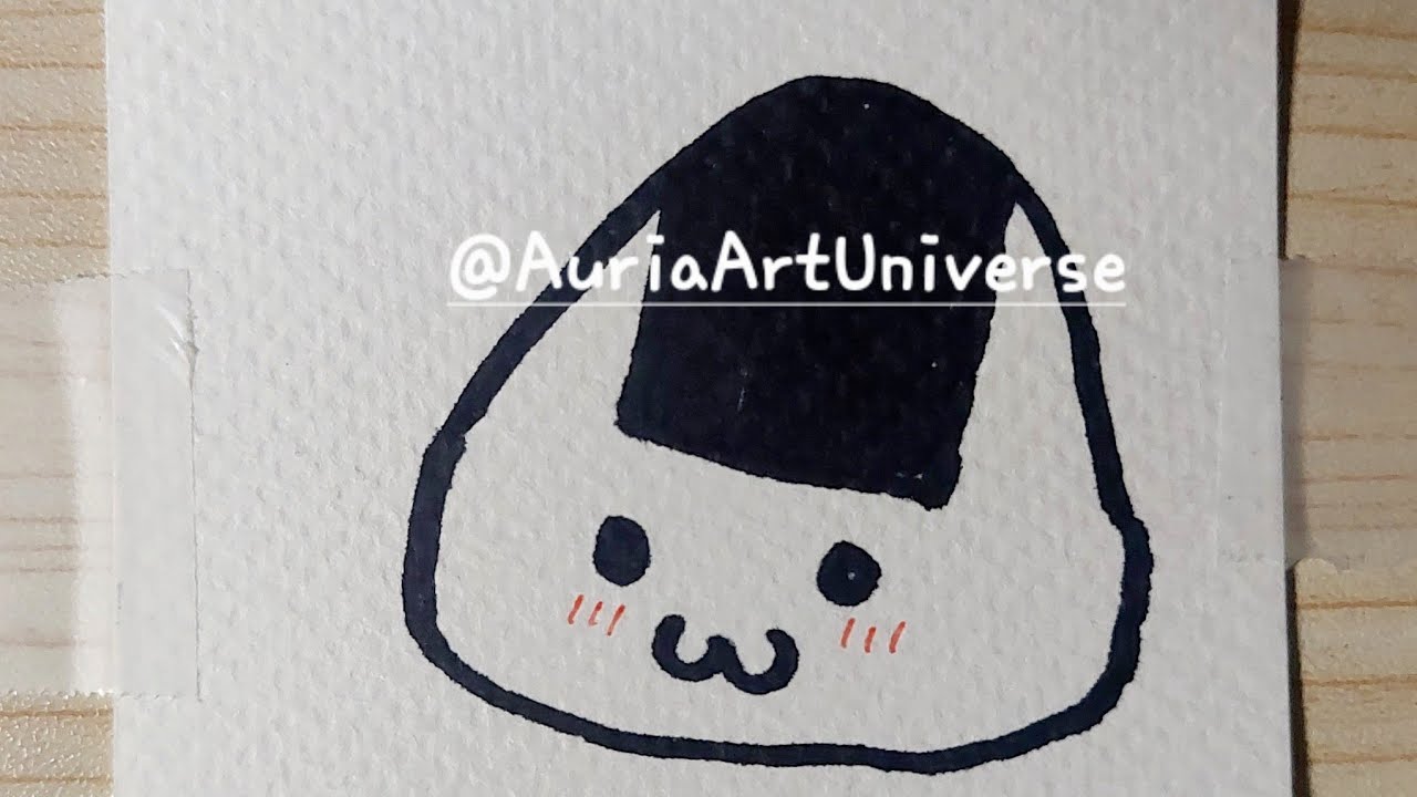 [Draw] How to draw a ONIGIRI | Easy for kids 🍙 - YouTube