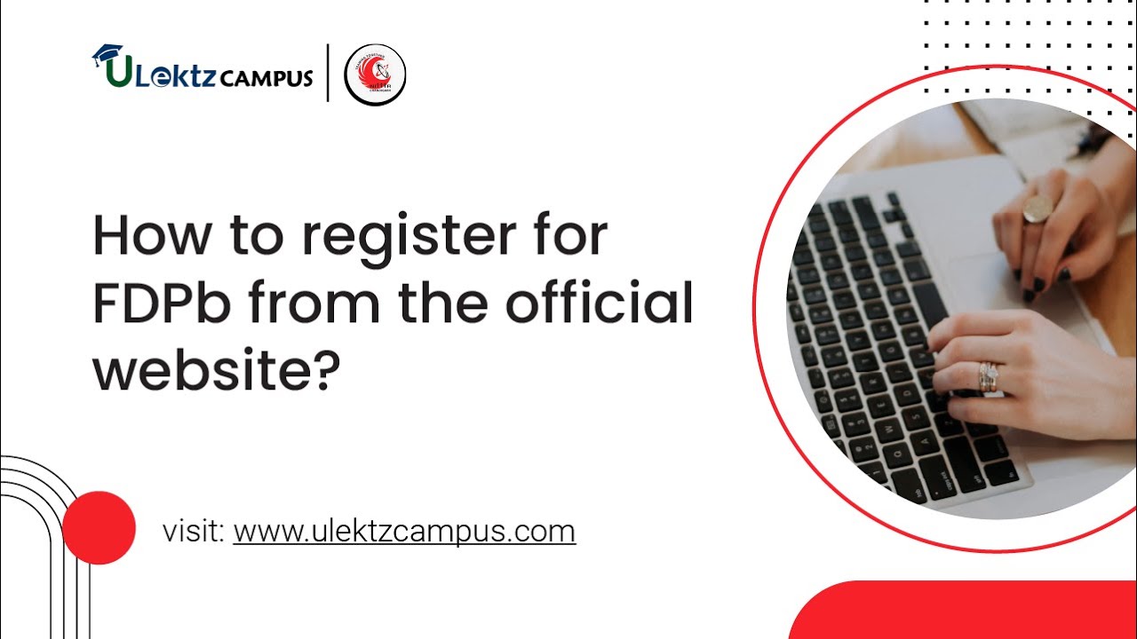 How to register for FDP from the official website - YouTube