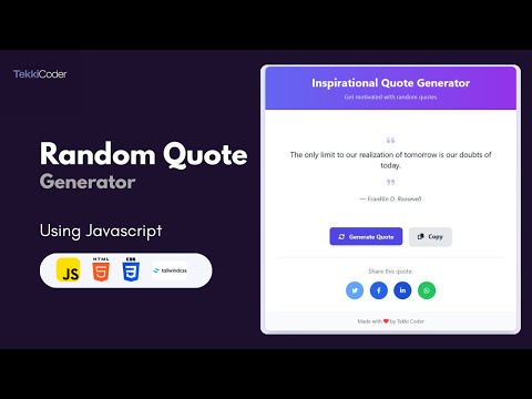 ✨ Build a Random Quote Generator with HTML, CSS & JavaScript | Beginner Friendly Project 🚀