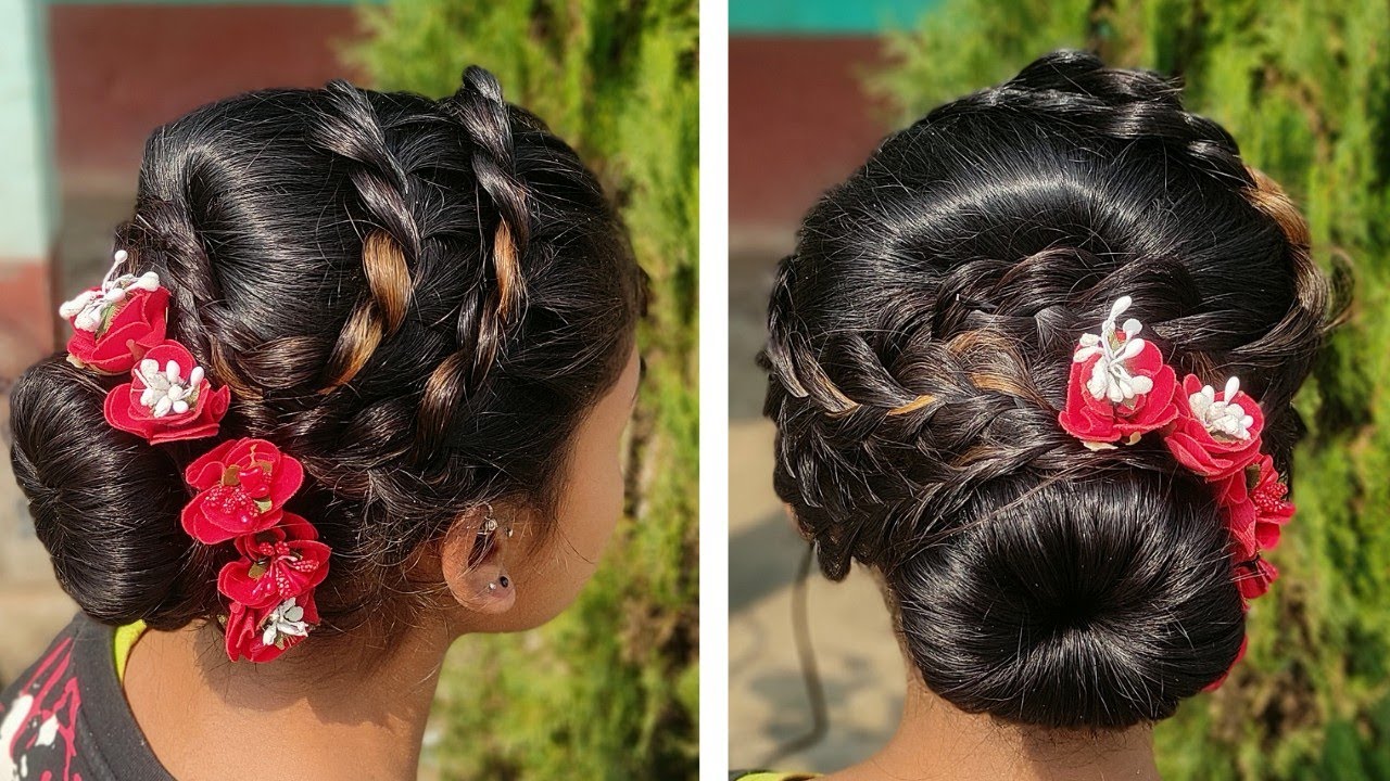 A beautiful juda hairstyle for girl | juda for party and wedding ...