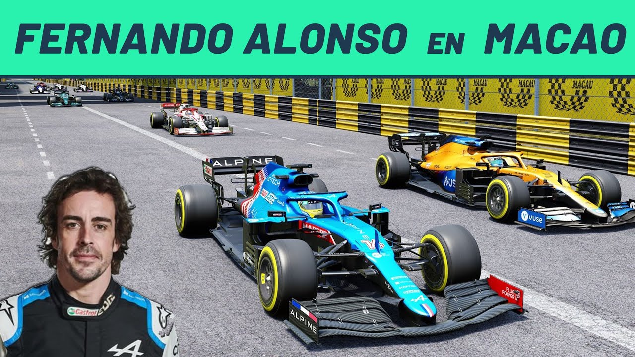 FERNANDO ALONSO en 🔴MACAO🔴 con su ALPINE F1 || Assetto Corsa - YouTube