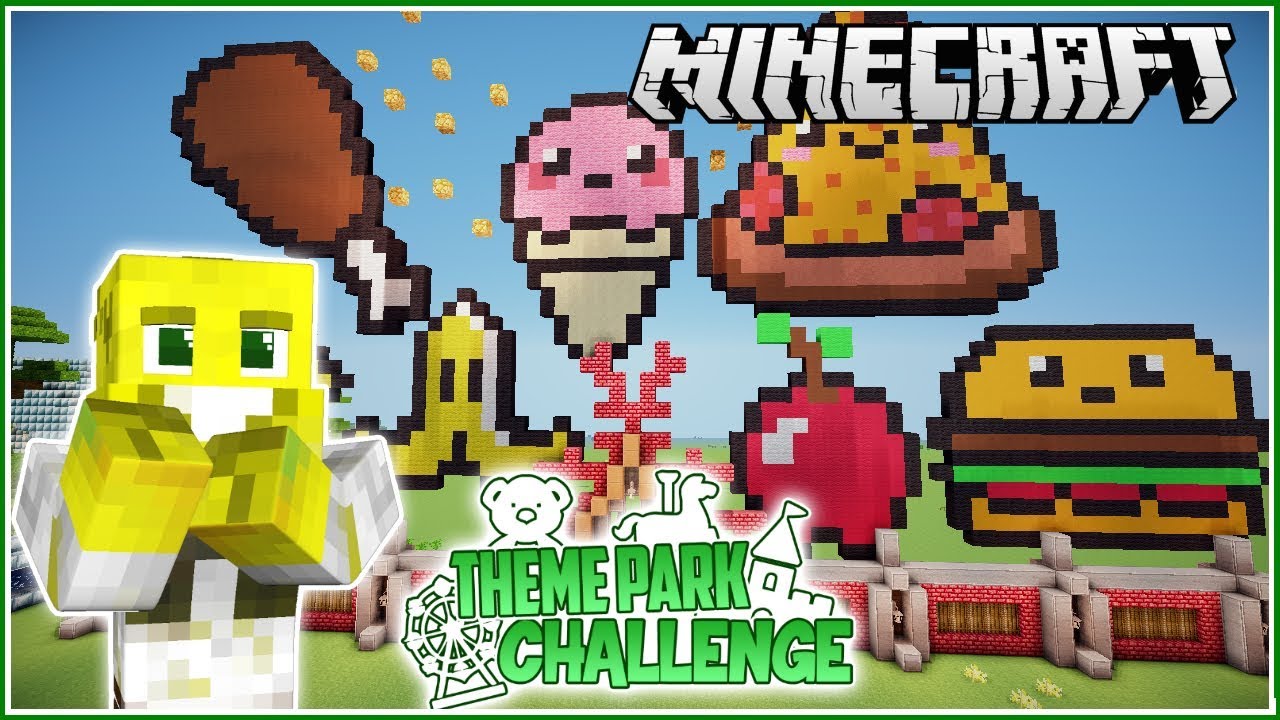 Kawaii Food Park! | Minecraft Theme Park Challenge | Ep.12 - YouTube