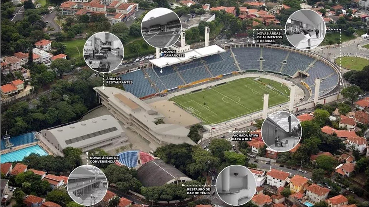 OBRAS NOVO ESTÁDIO DO PACAEMBU QUE PROMETE FUNCIONAMENTO 7 DIAS POR ...