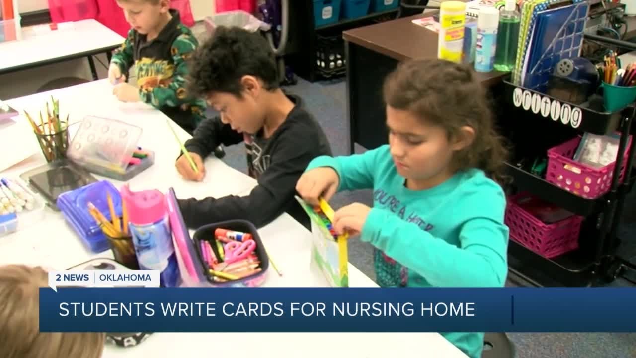 Students Write Cards For Nursing Home - YouTube