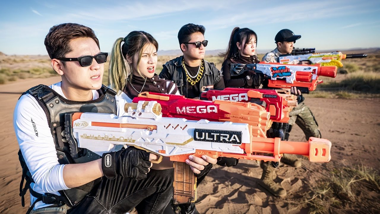Nerf Guns War : S.W.A.T. Couple Nerf Guns Fight and Take Down Gang Boss ...
