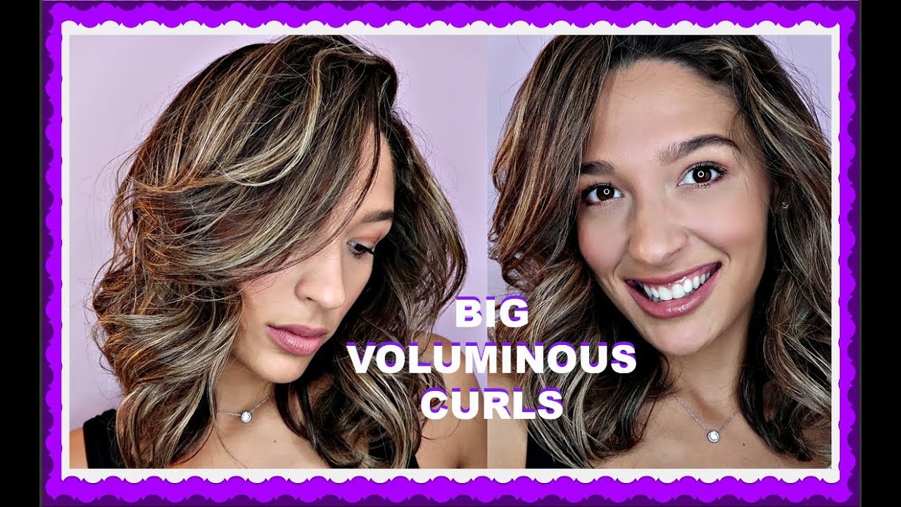 How to get BIG VOLUMINOUS curls | Bombshell Curls | Medium Length Hair ...