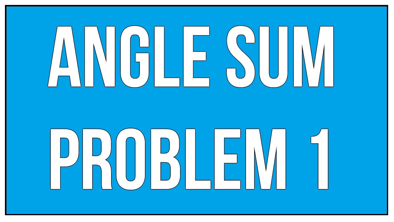 Angle Sum Property Of A Triangle Example - 1 / Maths Geometry - YouTube