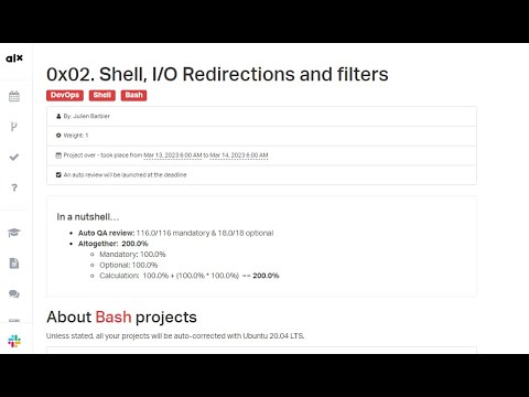 0x02 Shell, I O Redirections and filters #Task #ALX #ALXGuide #ALXSE #AlxSystemEngineeringDevops ...