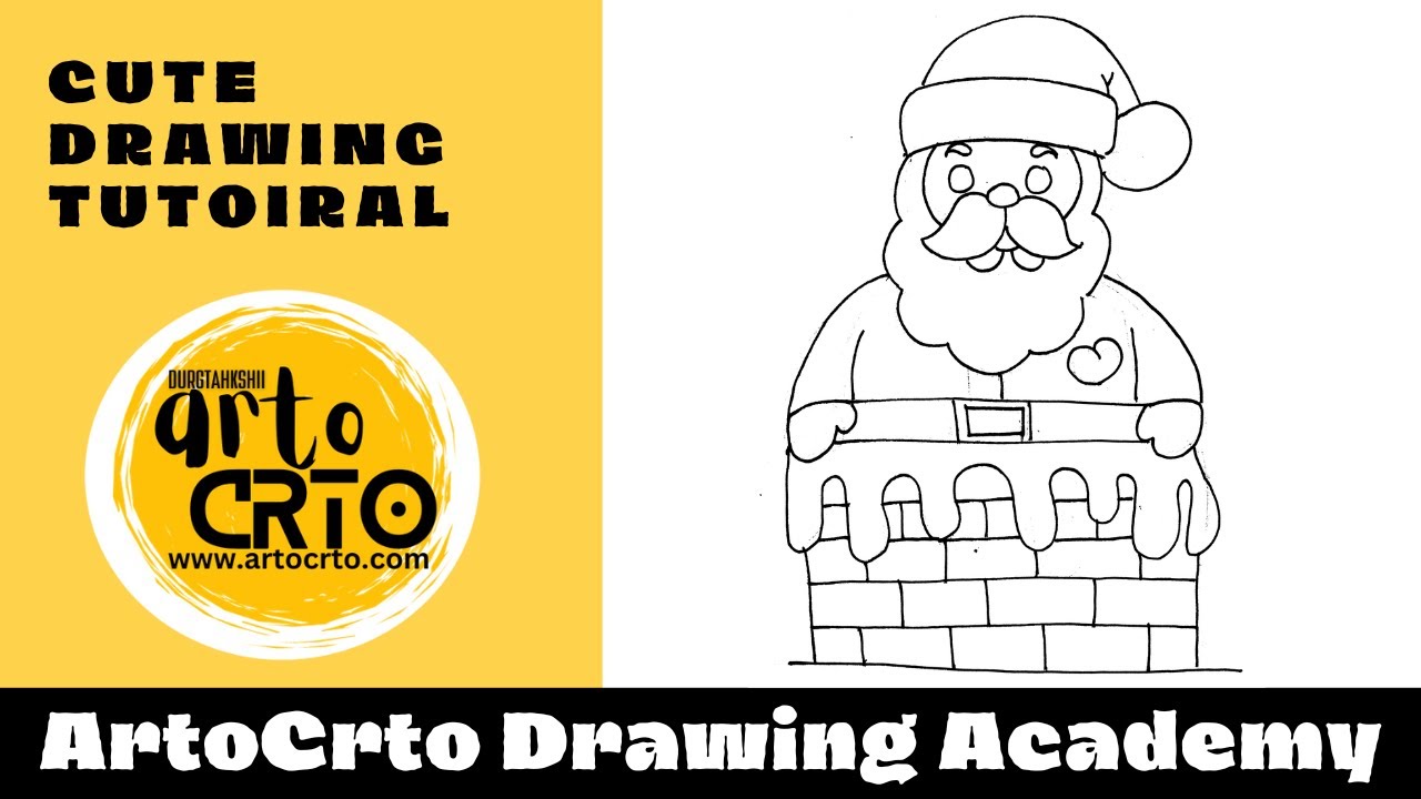 How to Draw a Cute Santa Claus I easy step by step drawing #cutedrawing ...