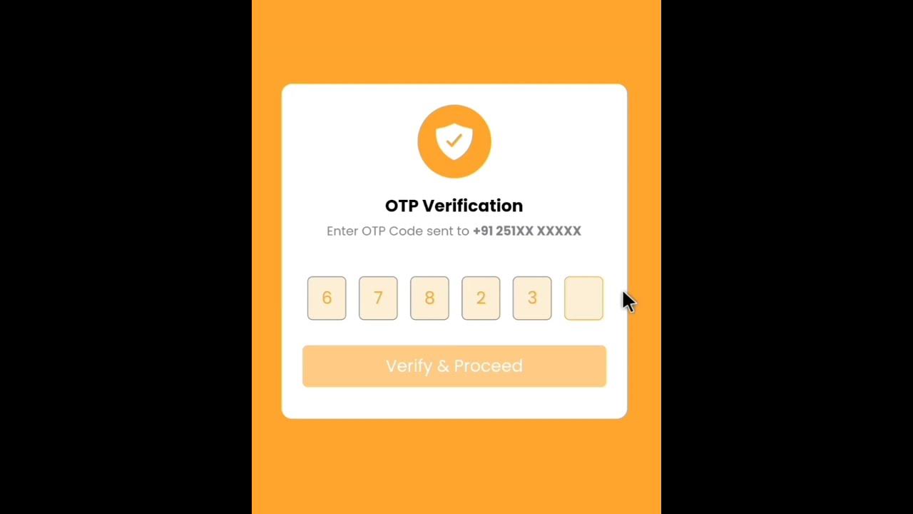 Otp Verification Form Using Html Css Code With Harsh Shorts Html Css Youtube 