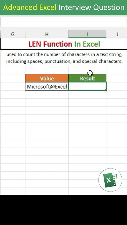 LEN function in excel | LEN formula in excel | excel interview questions excel tips and tricks ...