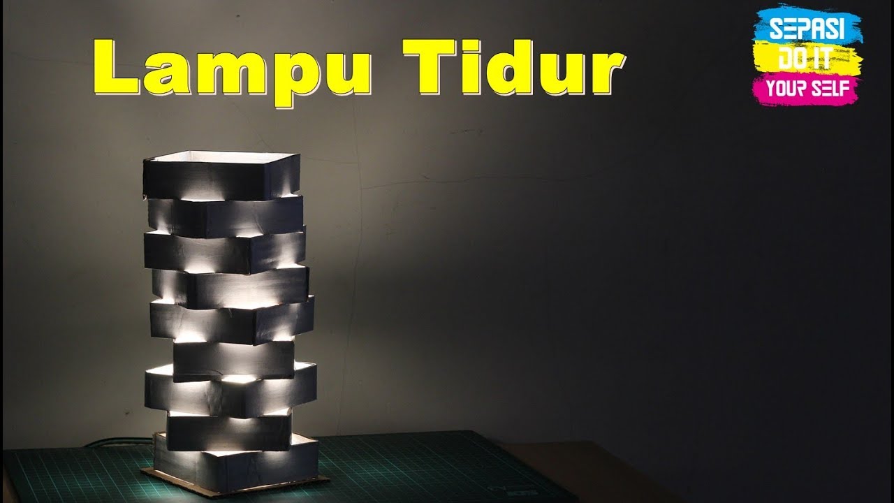 Membuat Cap Lampu Dari Kardus - YouTube