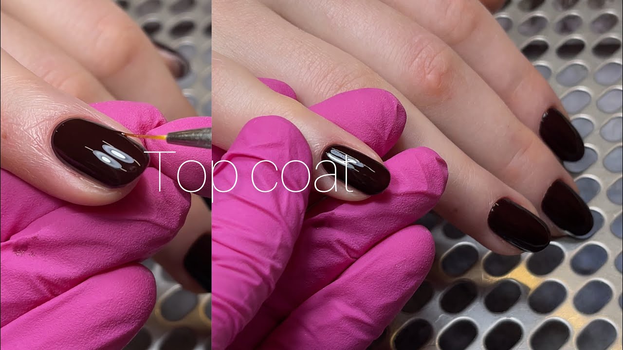 Applying top coat #manicuretutorial #natanails - YouTube