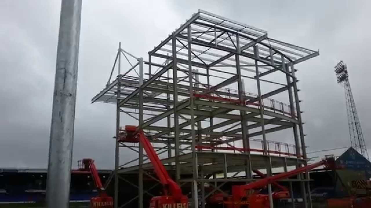 Oldham Athletic New Stand (Initial Structure) - YouTube