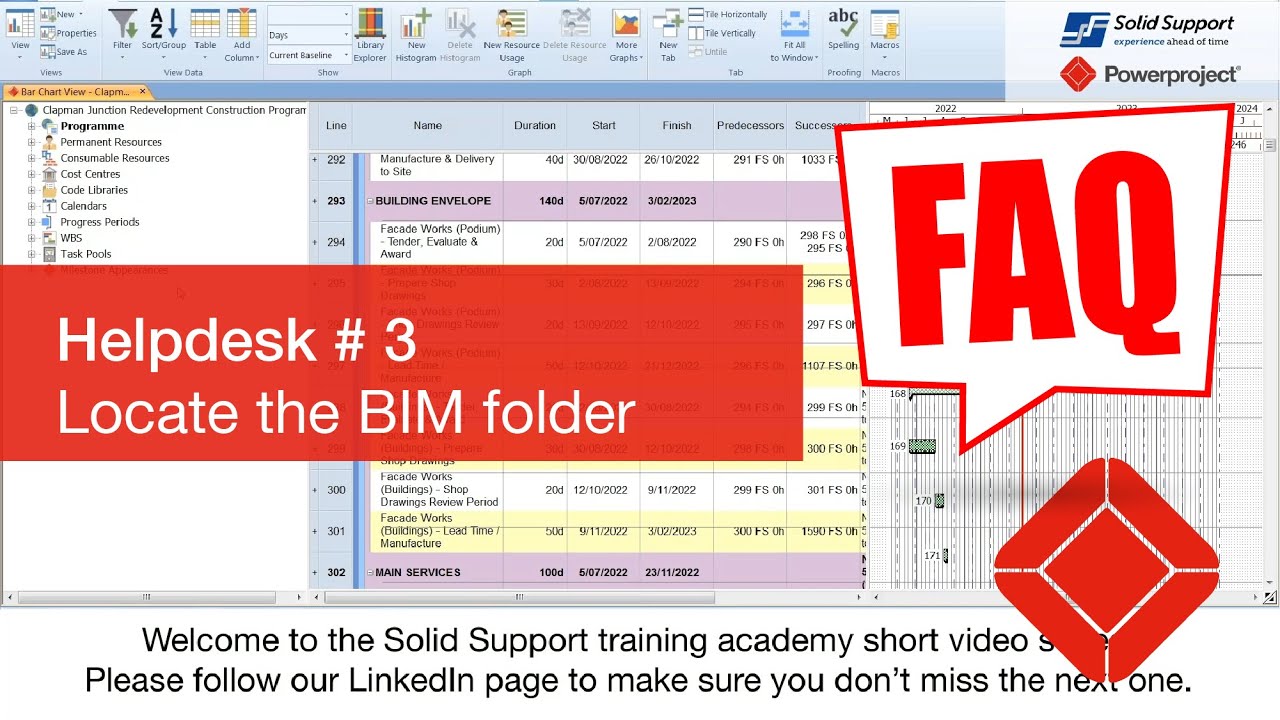 Powerproject 4D BIM - BIM folder location - YouTube