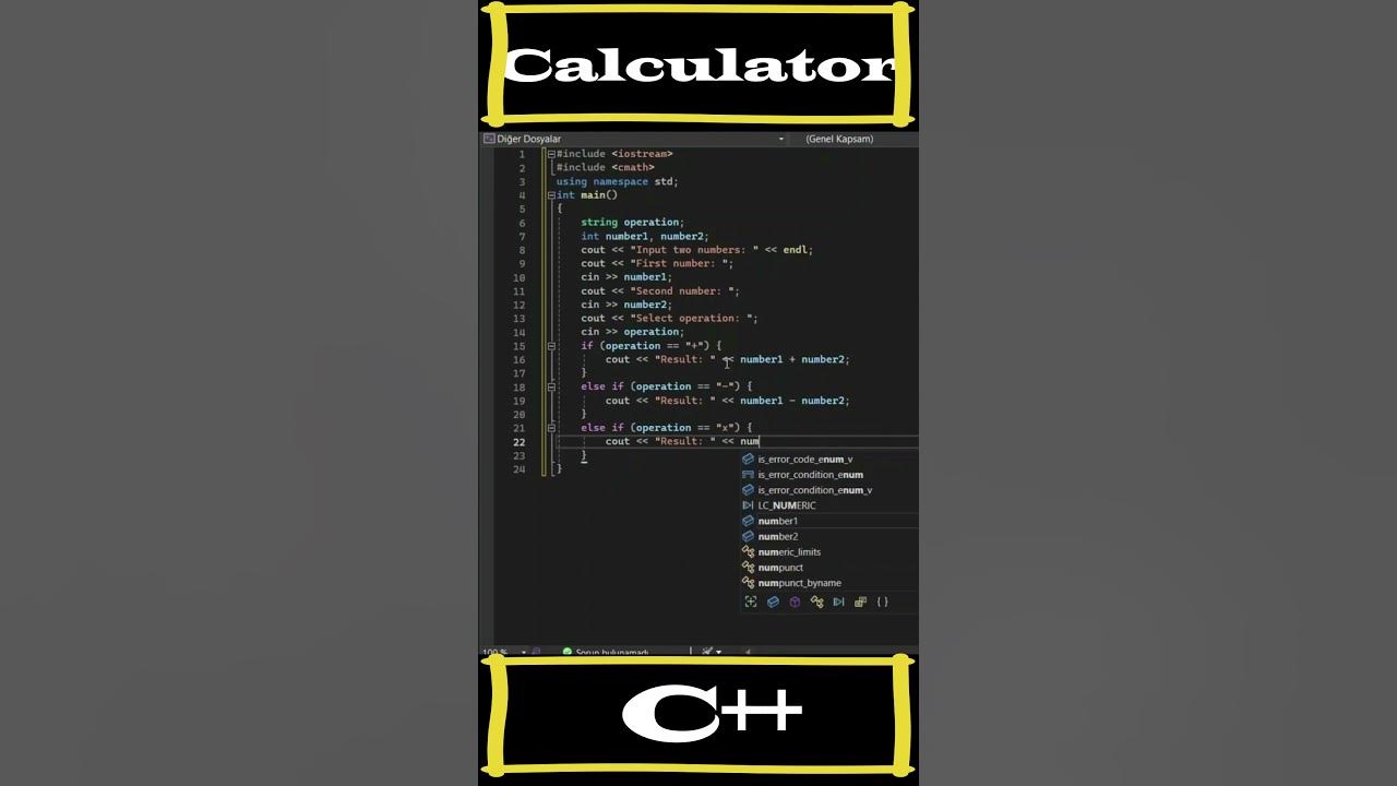 [Making Calculator] using C++ #shorts - YouTube