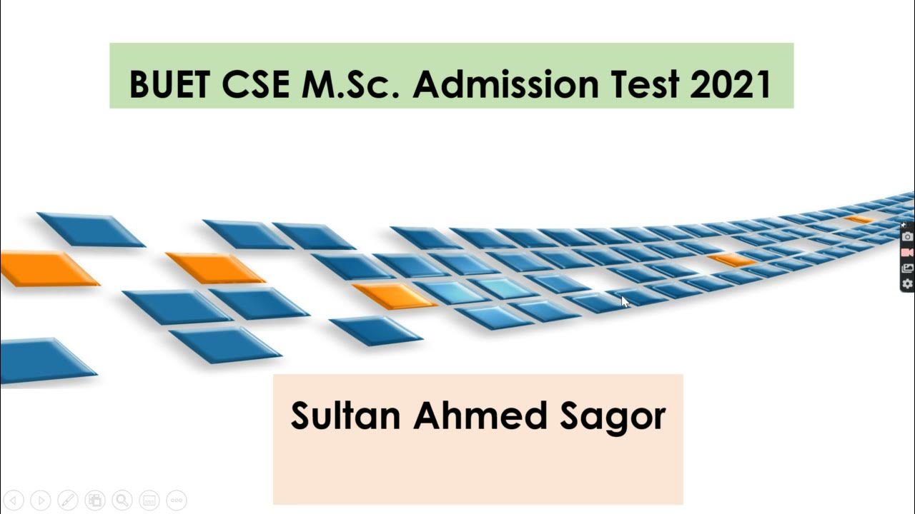 First Questions solution of BUET CSE M.Sc. Admission Test 2021 - YouTube