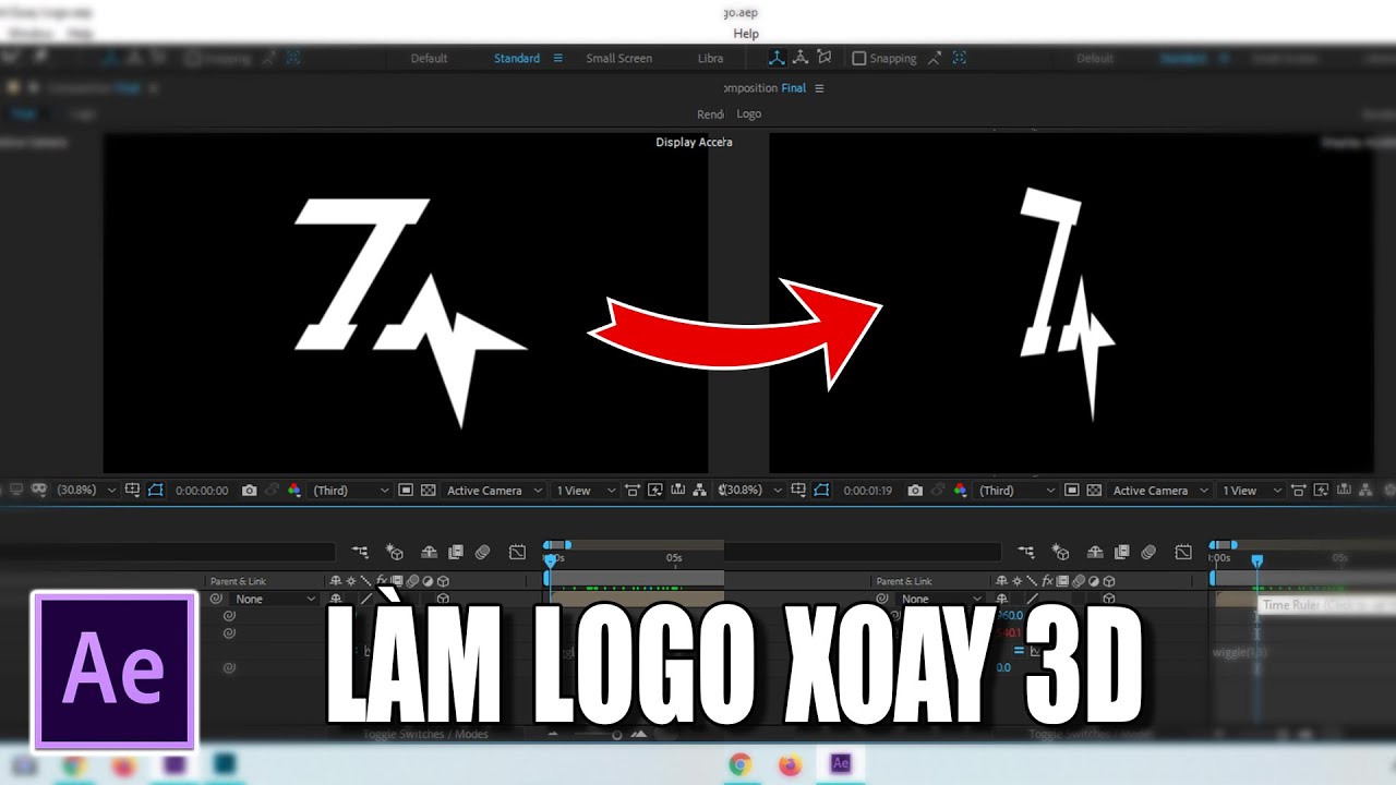 Hướng dẫn làm Logo xoay 3D bằng After Effects - YouTube