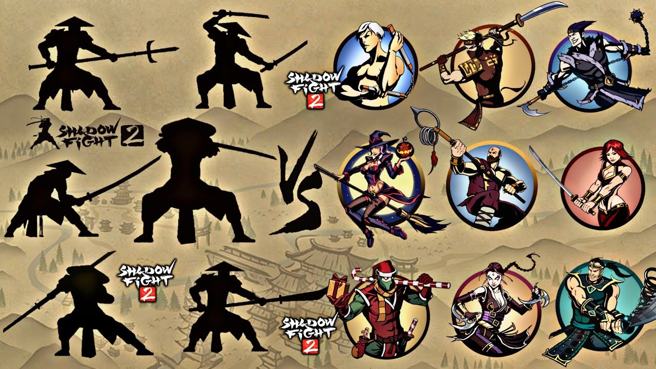 Shadow Fight 2 | Shogun and Bodyguards Weapon vs Challengers - YouTube