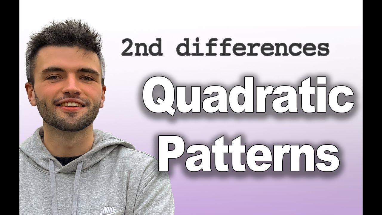 Quadratic Patterns: Second Differences! - YouTube