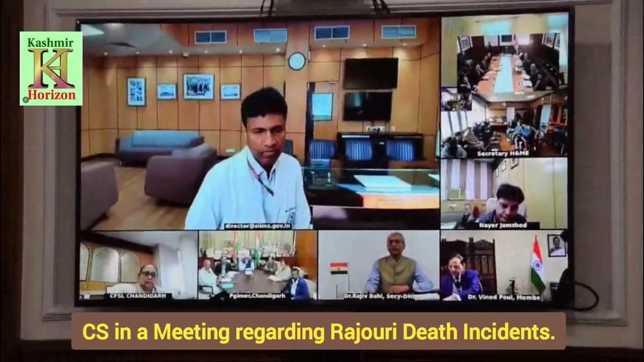CS in a Meeting regarding Rajouri Death Incidents. - YouTube