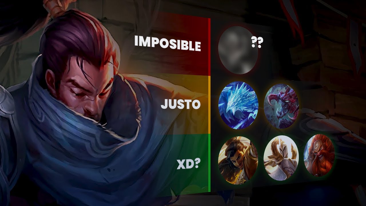 TODOS los Matchup de Yasuo || Tierlist League of legends - YouTube