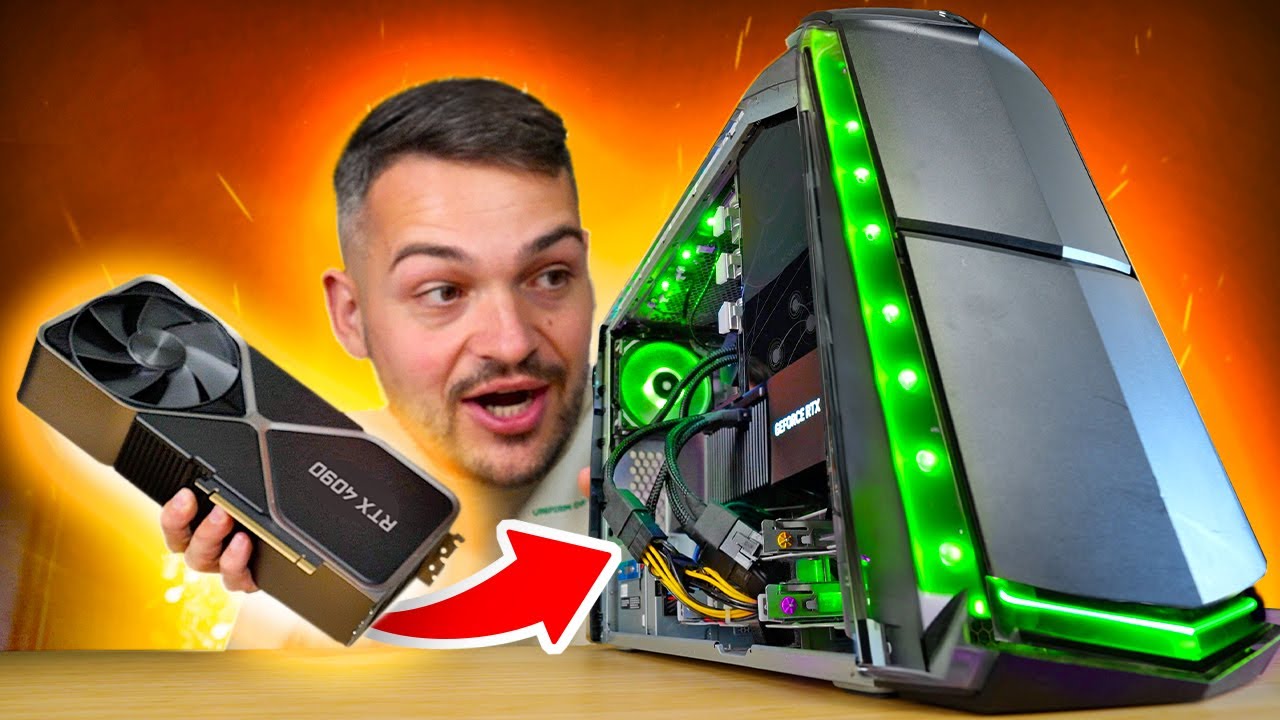 VERRÜCKT!! RTX 4090 im 15 Jahre alten Alienware PC... - YouTube
