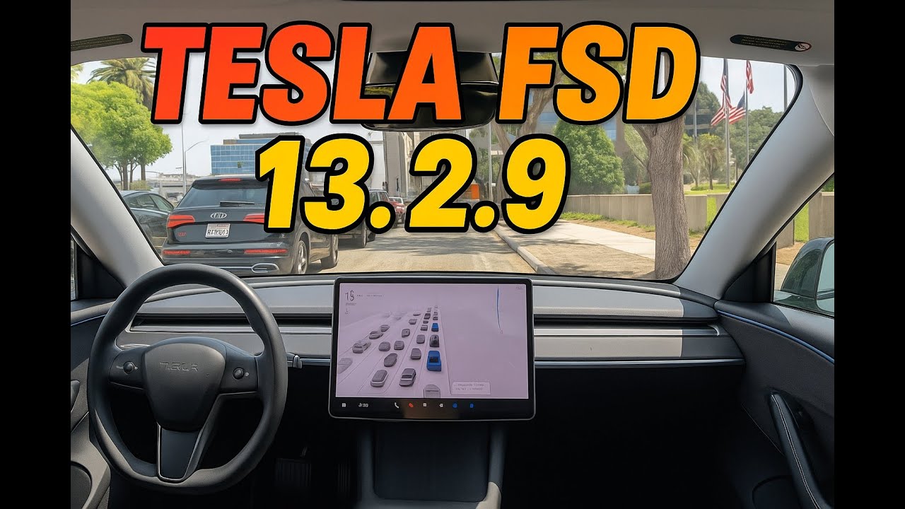 테슬라 FSD 13.2.9 출근길 영상 - YouTube