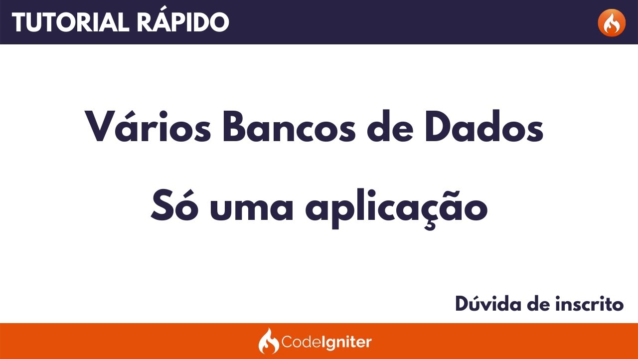 Uma aplicação e vários bancos de dados - como fazer? - YouTube