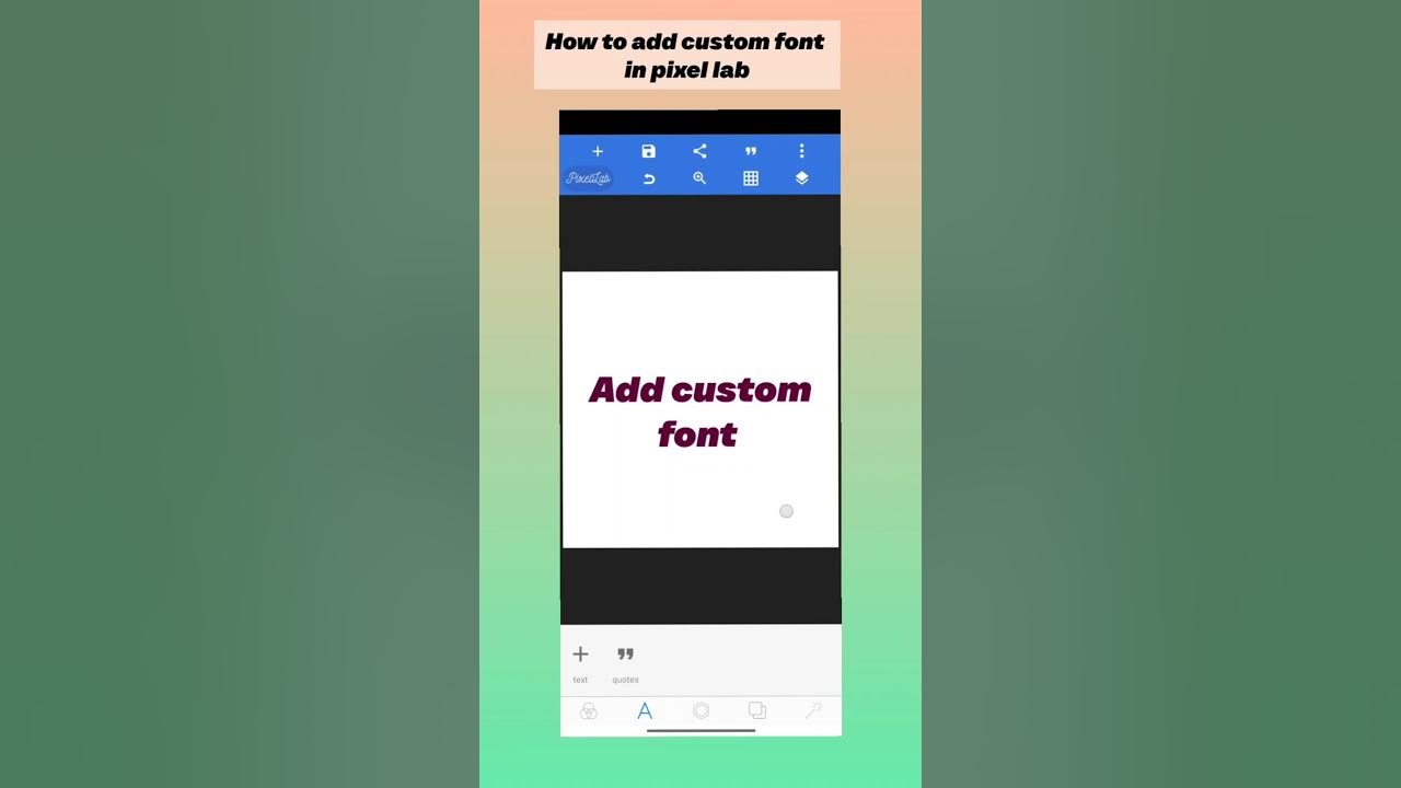 Add custom font in pixel lab | How to add English font in pixel lab #pixellab - YouTube