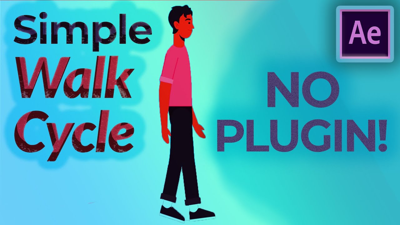 Simple Walk Cycle Animation in 10 MINUTES - No PLUGIN !! | Adobe After ...
