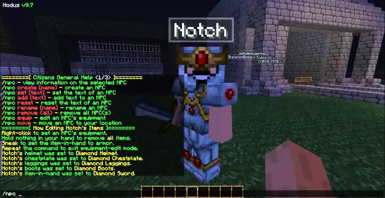 Minecraft Bukkit Citizens Plugin Tutorial Youtube