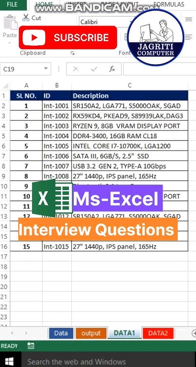 Excel Interview Questions Excel Tutorial Excel Shortfeed Exceltips Youtube 6935