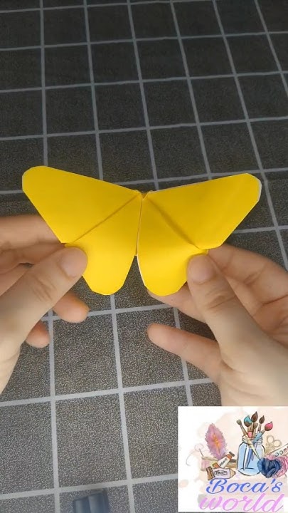 Diy easy Origami butterfly how to make paper butterfly فراشة بالورق ...