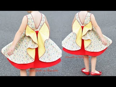 DIY Designer Baby Frock With Beautiful Back Pattern Full Tutorial - YouTube
