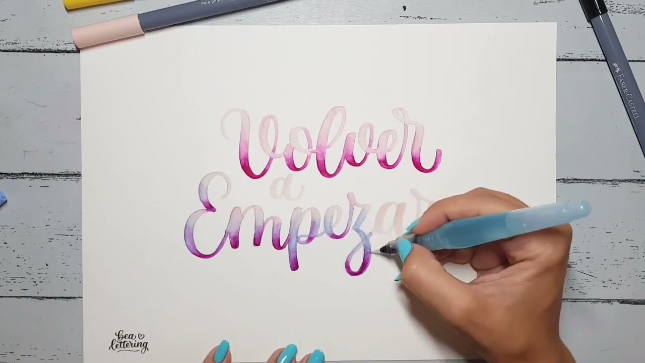 Cuadernos RUBIO lettering - Volver a empezar - YouTube