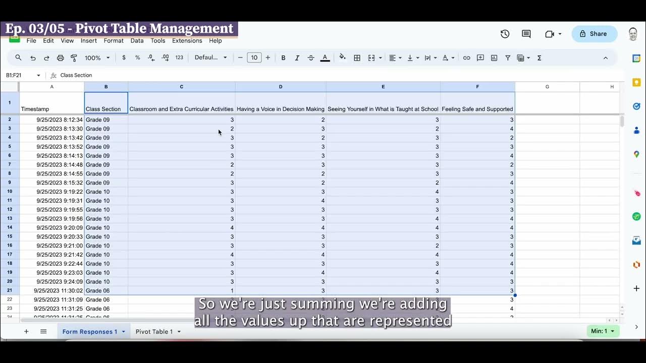 Ep 03 Pivot Table Creation, Data Aggregation, and Structure - YouTube