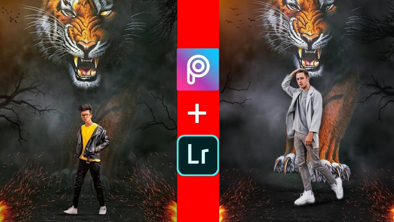 Tiger Concept Photo Editing 🐯 || PicsArt Tiger Photo Editing || Lkm ...