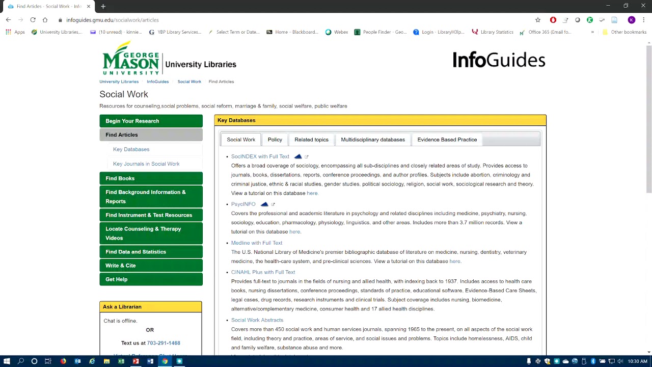 Databases for Social Work Research - YouTube