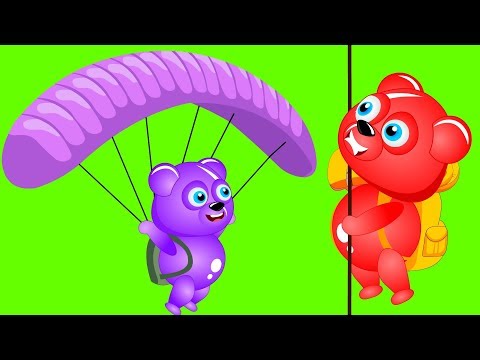 Mega Gummy Bear Doing Funny Adventure In Jungle | Funny Finger Finger Rhymes For Kids
