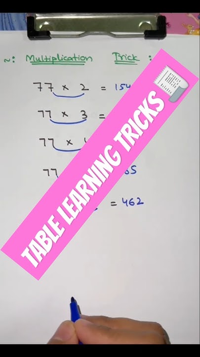 Table learning tricks| trick of 77 table#maths #tables #table learning tricks #viral shorts ...